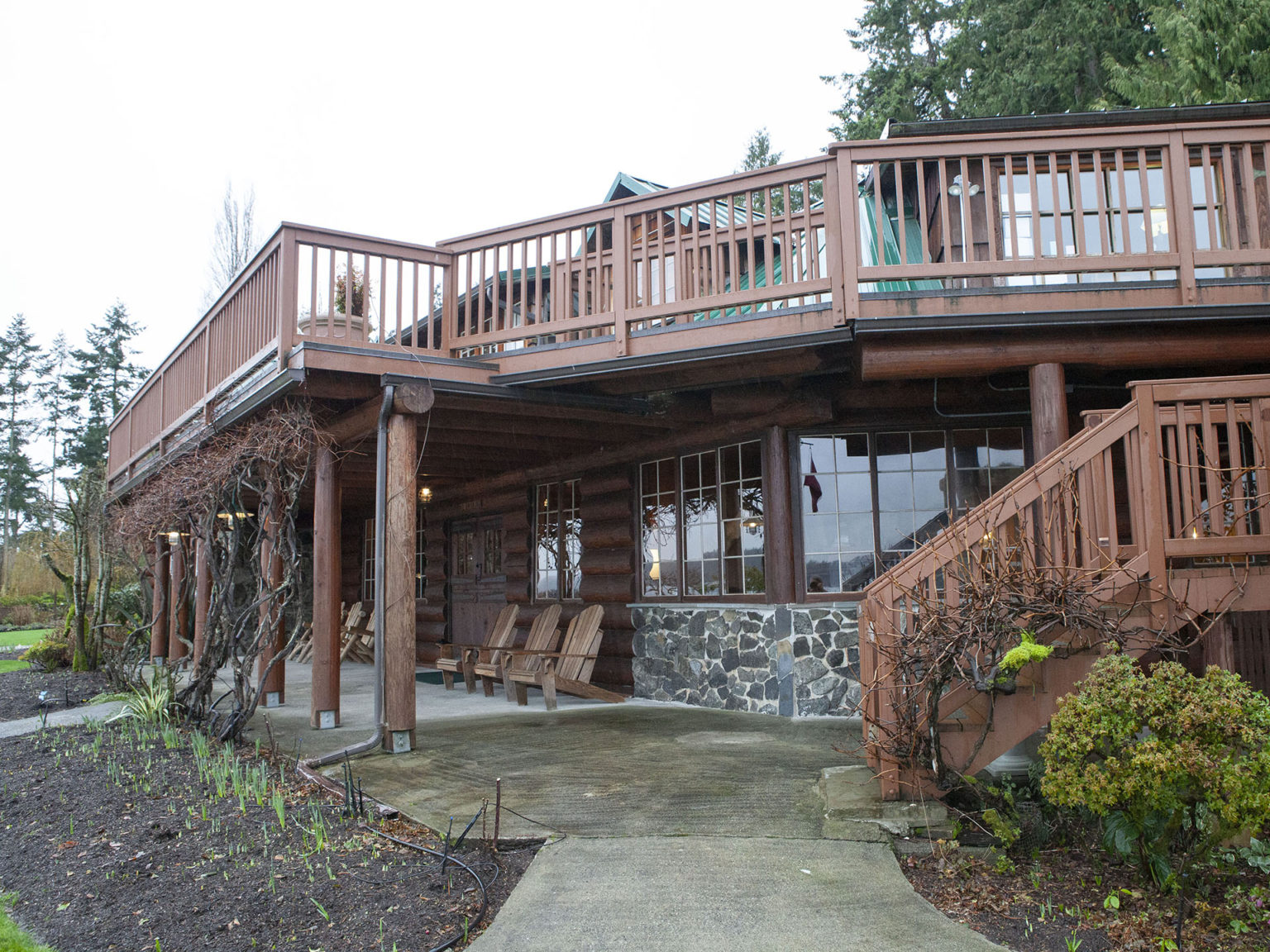 Then and Now - Blue Pine Lodge Exteriors in January 2020