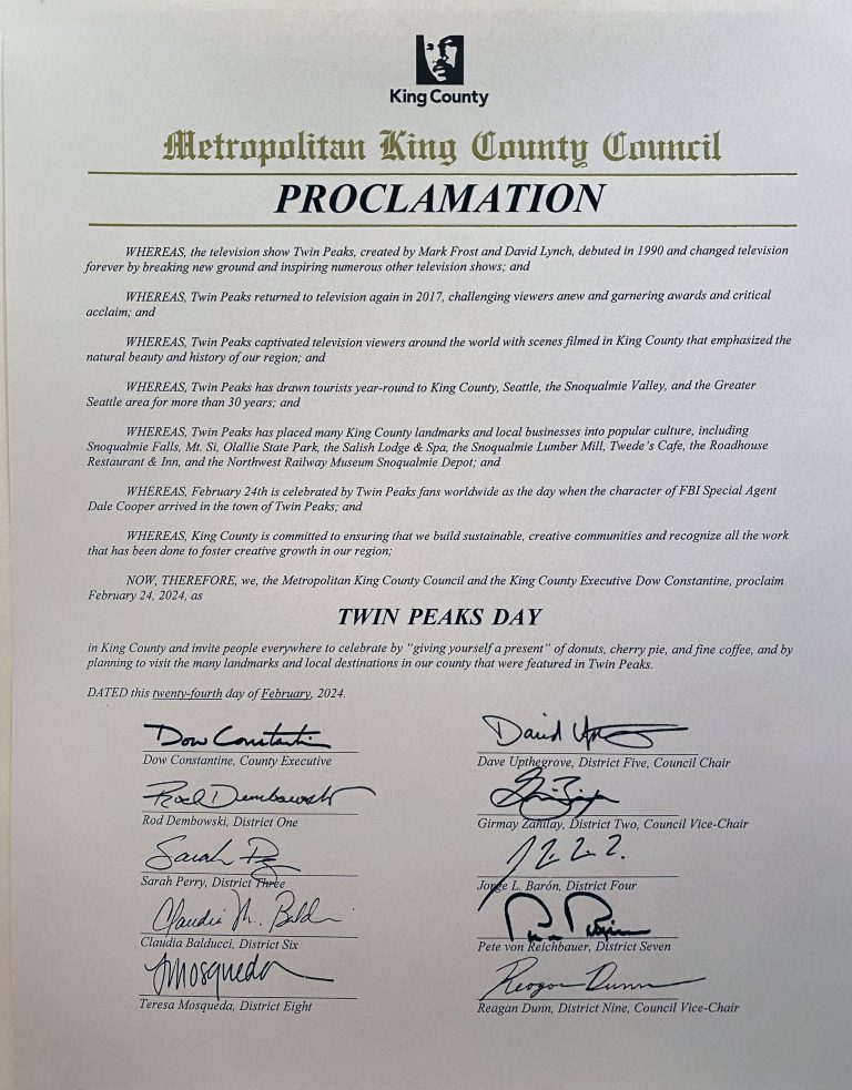 Real Twin Peaks 2024 - Official Proclamation for Twin Peaks Day | TWIN ...