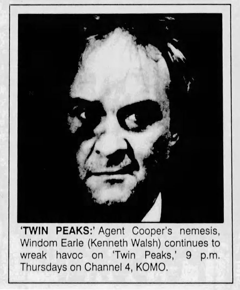Twin Peaks Publicity - Agent Cooper's Nemesis Windom Earle | TWIN PEAKS ...